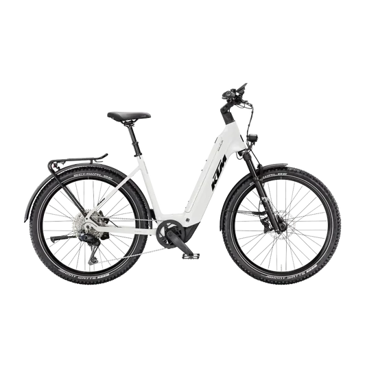 Elektromos MTB kerékpár - KTM MACINA AERA 871 LFC Di2 US 60 MARBLE WHITE színben